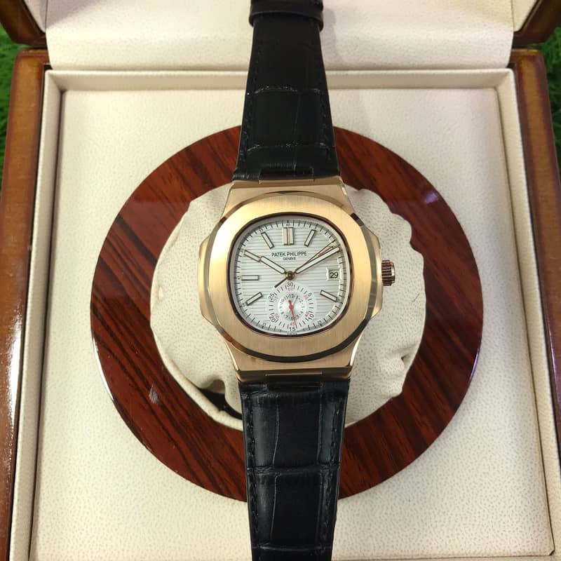Pate Nautilus White dial Square shape watch for Men. . . - Watches ...