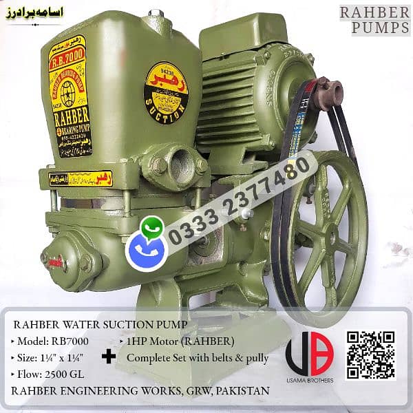 Rehbar Rahber Water Suction Donkey Pump Motor , Mono Block , Jet pump ...