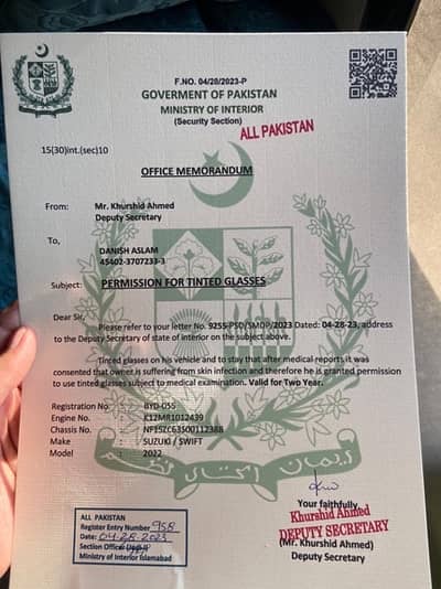 Tint Permit - Cars Accessories - 1070605900