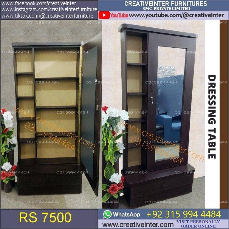 Dressing showcase Cupboard Almari Wardrobe set single Iron Stand ...