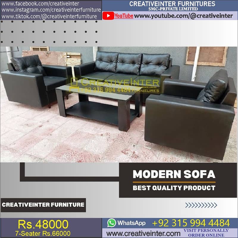 Office sofa table L shape desk corner visitor saloon set latest furnit ...