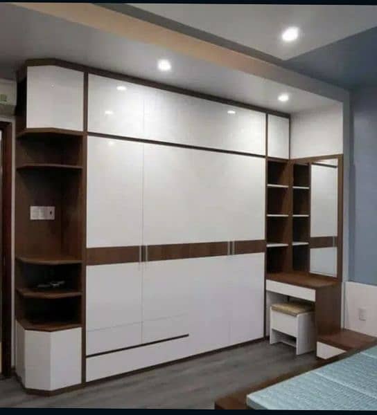 Luxury Stylish Almari Wall To Wall Cabinets Style Avl - Beds ...