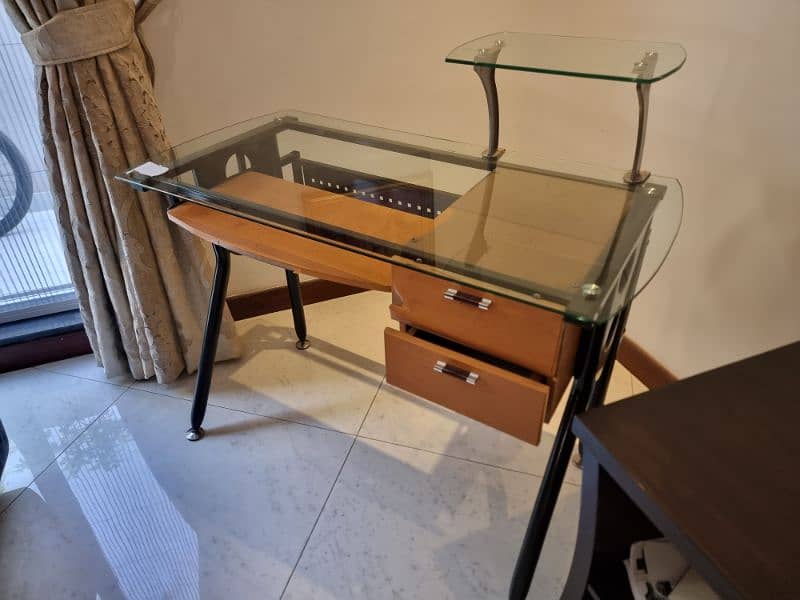 Home/office study table (glass) - Office Tables - 1079260822
