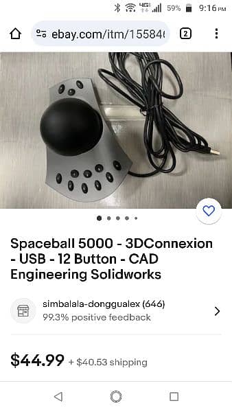 spaceball 5000 3D wired mouse - Computers & Accessories - 1079456779