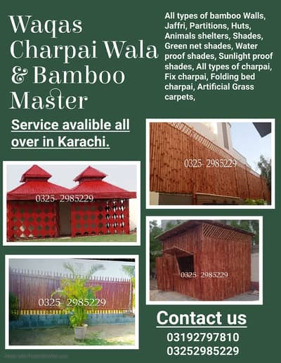 Bamboo work/Walls partitions Jaffri hut shades of bamboo work here ...