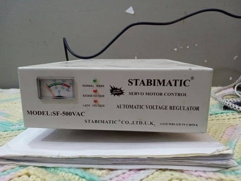 Stabimatic Servo Motor Stabilizer SF 500 VAC - Generators, UPS & Power ...