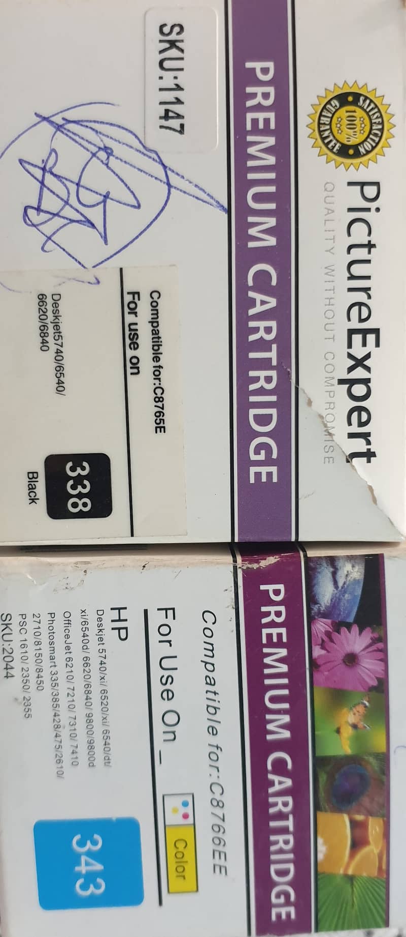 HP INK CARTRIDGE BLACK 338 AND 343 TRI COLOR NEW - Printers ...