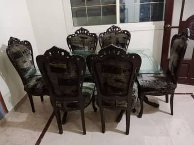 Pure SOLID wood original CHINIOTI 6 seater dining TABLE like brand new ...