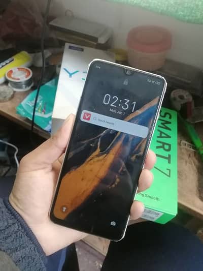 Infinix smart 7 ,,,,,7gb 64 with origanl box and cable . and charger ...