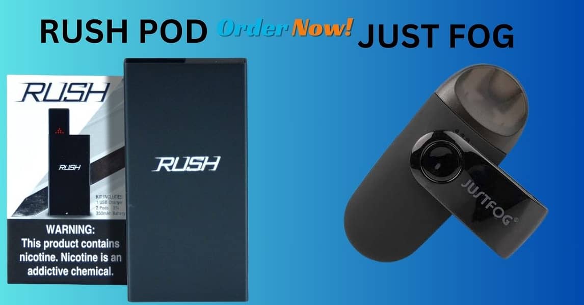 RUSH POD/JUST FOG POD KIT /ALL REFIABLE/WITH FREE VGOG 30ml FLAVOUR ...