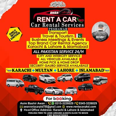 Rent a car Peshawar/Car Rental Service/To All Over Pakistan 24/7 - Car ...