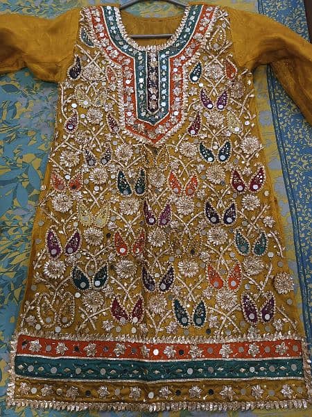 totally hand made gota shisha wark 3 peace suit kapra Pani Wala tesho ...