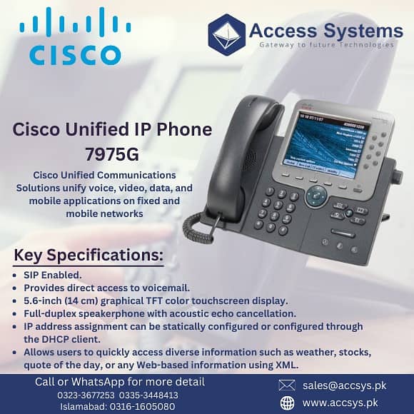 Cisco IP Phone Voip Grandstream IP PBX UCM 6302A 6304A 6308 Accsys. pk ...