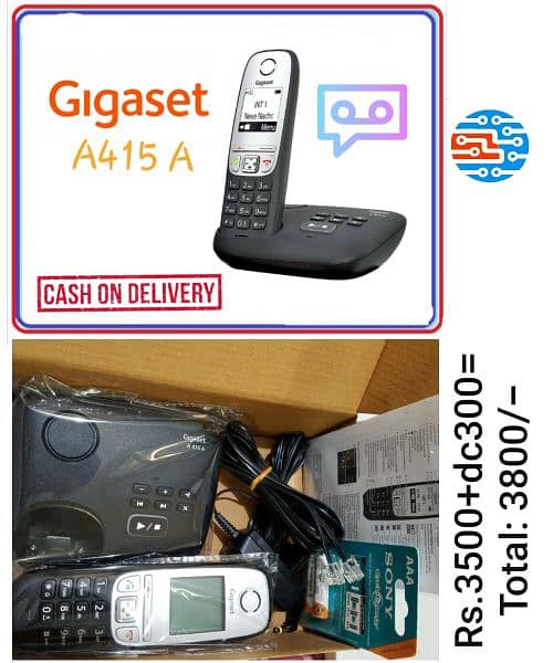 PTCL Landline Digital Cordless/Wireless Telephone with Answer Machine ...