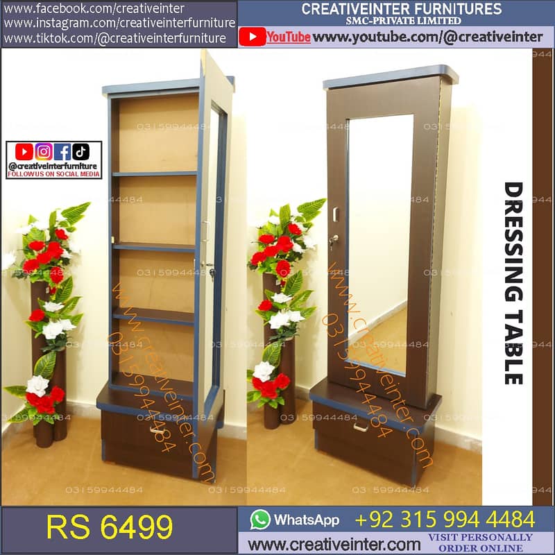 Dressing Cupboard Almari Wardrobe 6x4 Kids Almari Iron Stand - Other ...