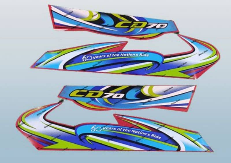 sticker set 4 pieces new model 2024 cd70 delivery all Pakistan - Sports ...