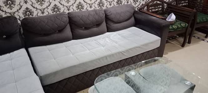 L shape sofa set | 7 seater sofa | setty | sofa stools - Sofas - 1085080698