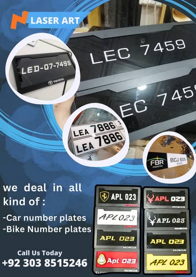 Car Number plate/Fancy number plate/bike number plate/stylish plate ...