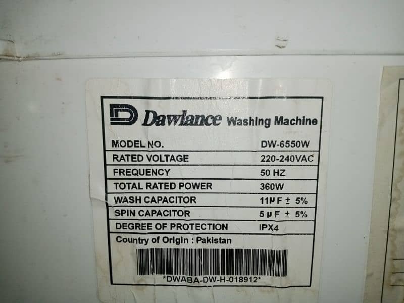 Dawlance washing machine with spinner - Washer & Dryer - 1085793992