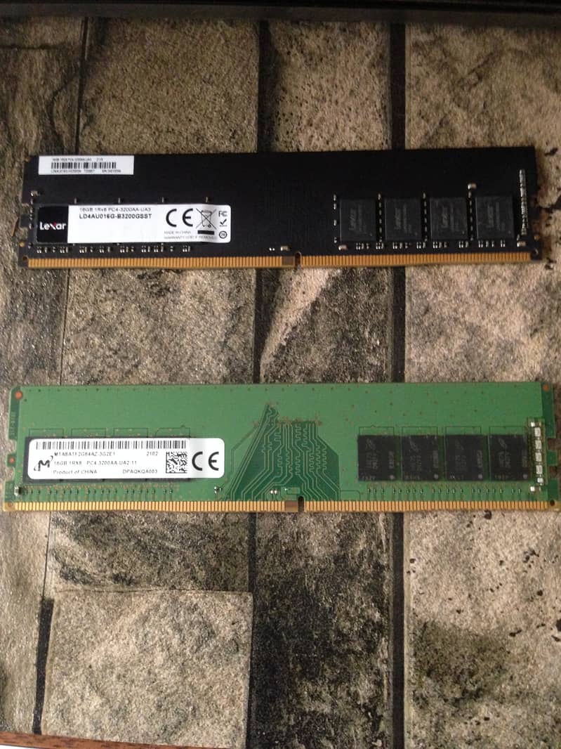 ddr4 32gb 3200mhz 16gb x 2 micron and lexar brand ram desktop memory ...