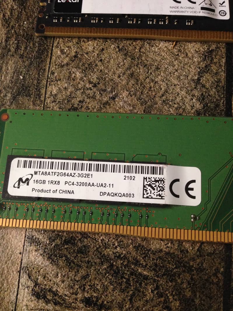 ddr4 32gb 3200mhz 16gb x 2 micron and lexar brand ram desktop memory ...