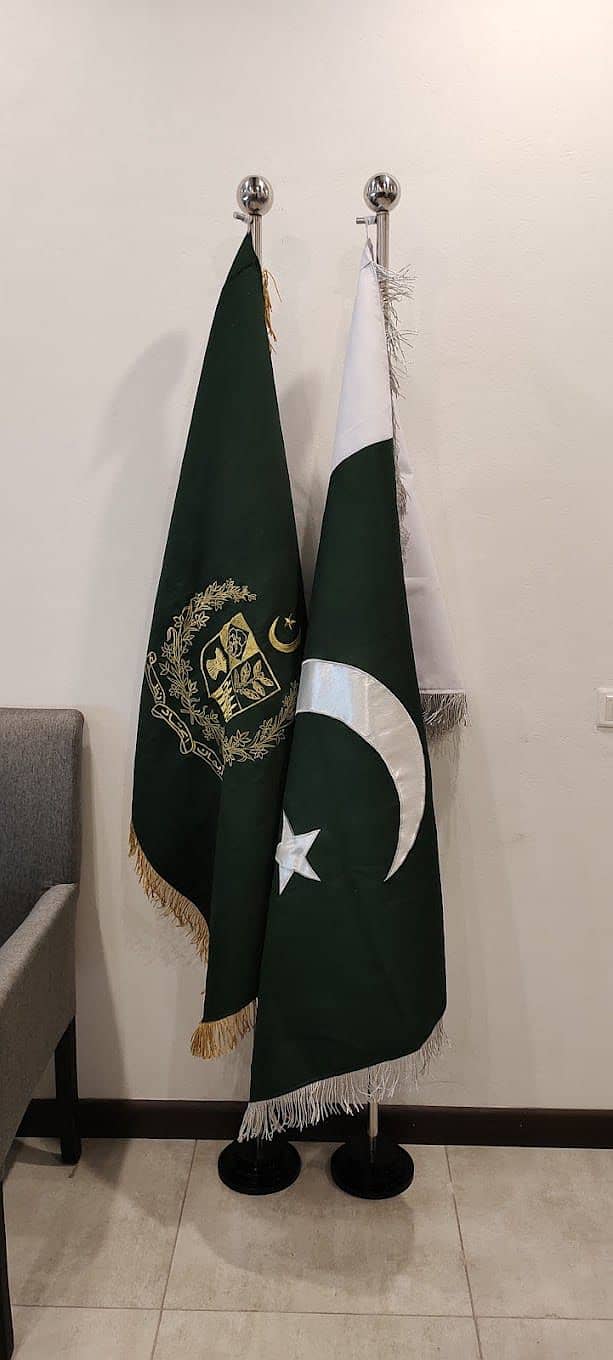 Digital Flag / Hard Finish Flag & Golden pole Glob Badgs World Flag ...