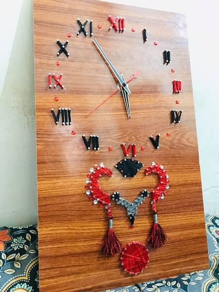 string art black and red colour fully decorated and framed led light ...