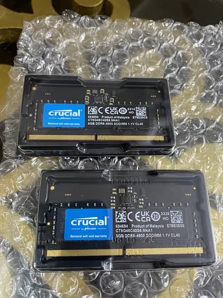 DDR5 Crucial RAM 16GB (8x2) 4800MHz Laptop Memory - Computer & Laptop ...