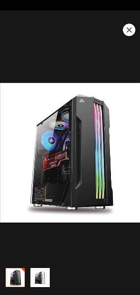 HUNTER BLACK GAMING PC CASE WITH FRONT RGB STRIP,I5 3RDGEN MOTHERBOARD ...