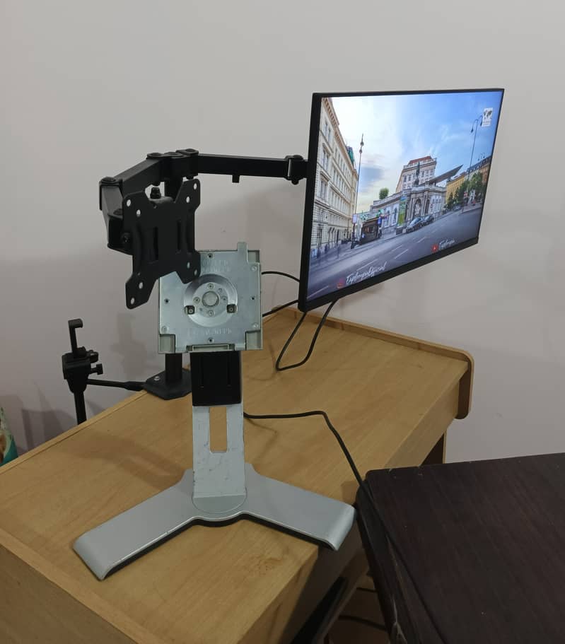 24" inch IPS Dell P2422H Borderless Monitor + Dual Monitor ARM Stand ...