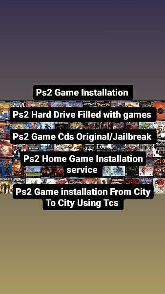 PS2 Game Installation/Hard Drive with games/Game Cds/ Custom games ...