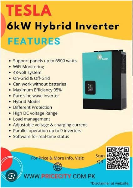 Tesla 6kw hybrid with dual output inverter 2024 - Solar Inverter ...