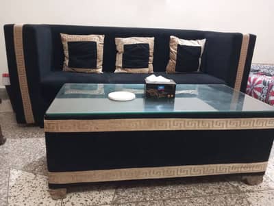 5 seater Versace Sofa set with 2 side tables and 1 center table - Sofas ...
