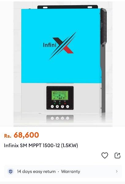 1.5kw Infinix MPPT Solar Inverter - Solar Inverter - 1092478570