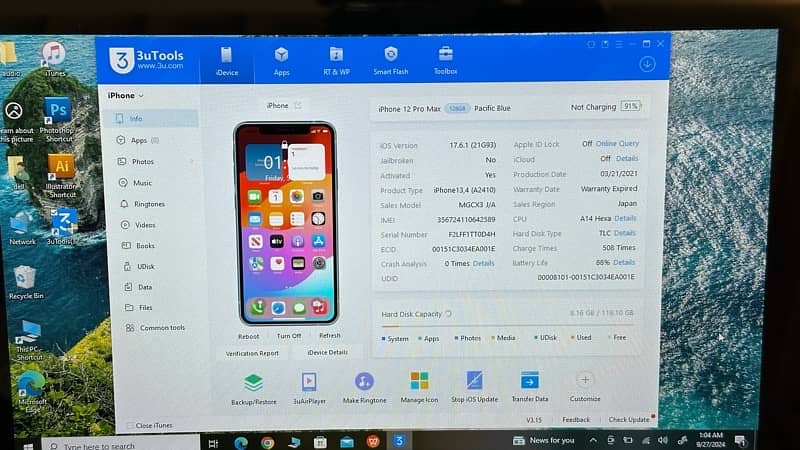 IPhone 12 Pro Max 128GB 89% BH WATERPACK - Mobile Phones - 1088916096