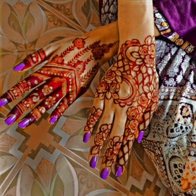 Bridal Mehndi Designs|Customised Dress Matching Mehndi Design - Bridals ...