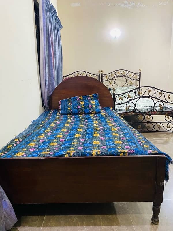 Wooden Single Bed - Beds - 1094308224