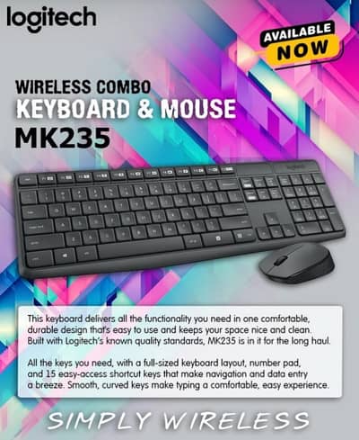 Logitech MK-235 wireless Combo ( Keyboard & Mouse ) - Computer & Laptop ...