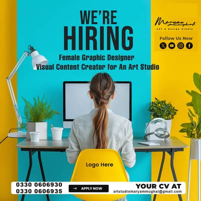 Female Graphic Designer Visual Content Creator for An Art Studio ...
