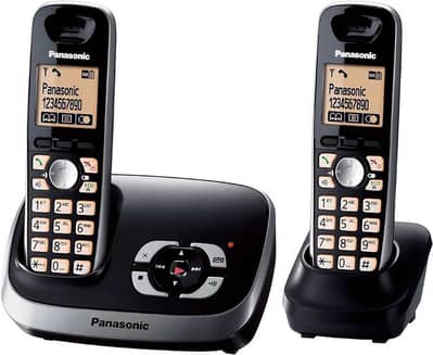 Panasonic Cordless 2 Handset With Intercom Ptcl , Landline Phone set ...
