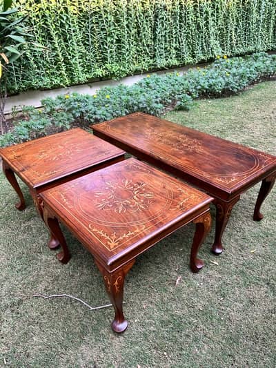 bedroom tables set | Center table | 2 side table | Chinioti Wood ...