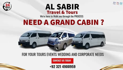 Toyota Hiace Grand Cabin van Rent Lahore,Airport Transfer, City Tour ...