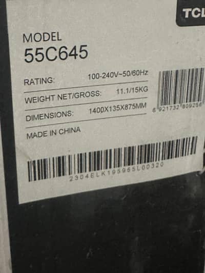 TCL QLED 55 Inch 55C645 4K Google TV - Televisions - 1096899451