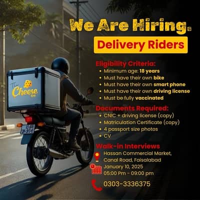 Delivery Rider - Restaurants & Hospitality Jobs - 1097002318