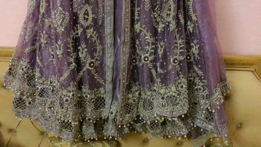 Bridal Maxi Dress | Purple Lilac | Gaon Maxi Dress| Walima Dress ...