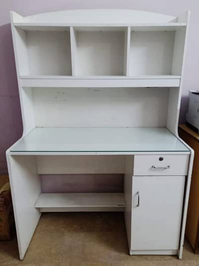 White Wooden Study Table - Tables & Dining - 1098776143