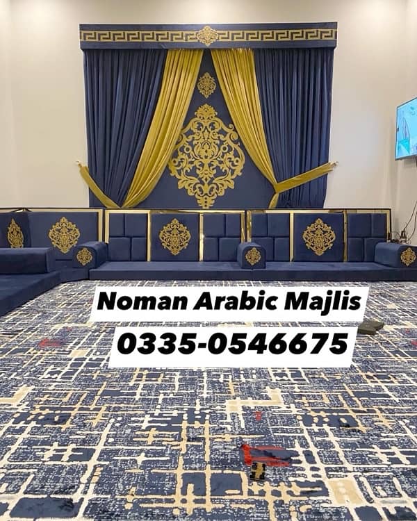 Noman Arabic Majlis - Brass Majlis - Sofa Set - Arbi Majlis Bethak ...