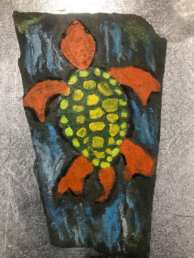 Acrylic Painting for kids rooms made of shale stone sheet of - Other ...