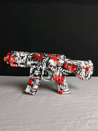 Metal Machine Gun for Kids/Gel Blaster Gun/Domino Train/Lego/Automatic ...