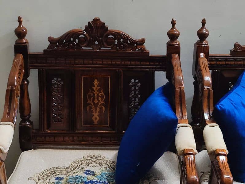 Wooden Chinioti Sofa Set (4 seater) New - Sofas - 1099576469